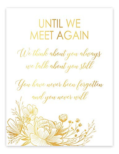 Gold Foil Until we Meet Again Memorial Print In Loving Memory Wedding ...