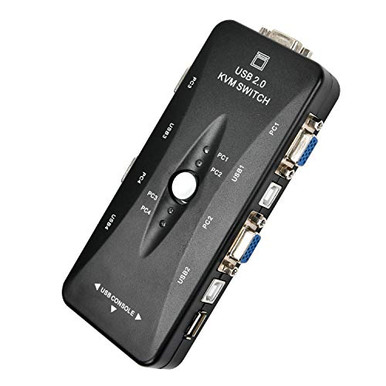 USB KVM Switch Box 4 Port VGA Video Sharing Adapter 4 in 1 Out Manual ...