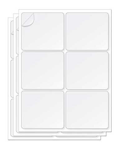 enKo - 3-1-3 x 4 Inch Label - White Blank - 6 Up Per Sheet Shipping ...