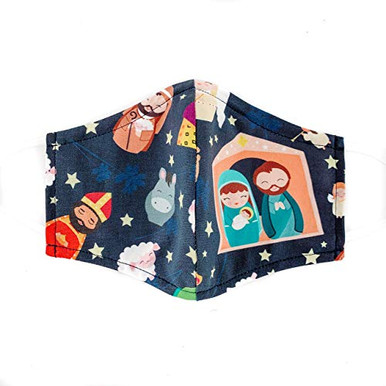 Christmas Nativity Face Mask for Adults and Kids in 3 Sizes Made of 100 ...