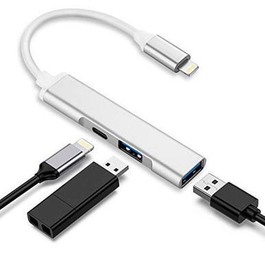 3 in 1 iOS 14 Hub for iPhone 12 11 Pro Max-Mini-Xs-Xr iPad Air OTG USB ...