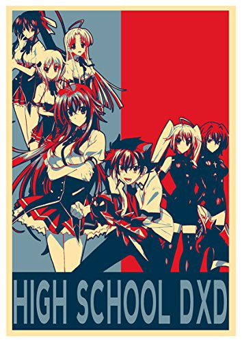 High School DXD Propaganda Characters Wall Art Poster Print Size A3 ...
