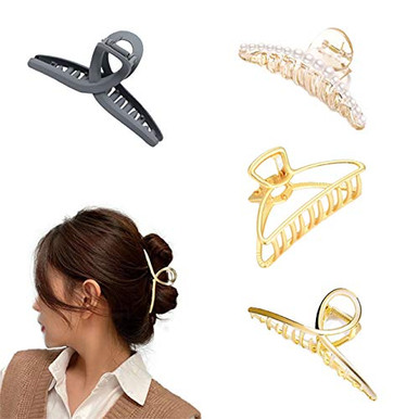 New in 2021 Joy U Grocery Large Metal Hair Claw Clips Hair Catch ...