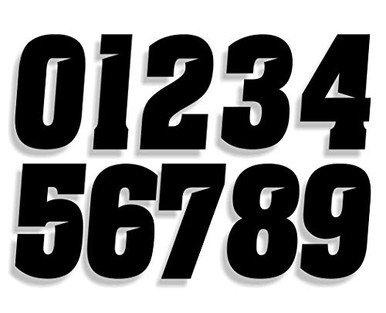Mx and ATV Number Plate Decals Set of 3 Decals With Your Custom Number ...
