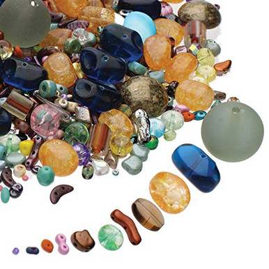 The Beadsmith Box of Beads Bead Assortment 2-Pound Box of Glass Beads ...