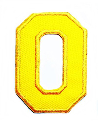 HHO Yellow letter O Patch English Alphabet Character Embroidered DIY ...