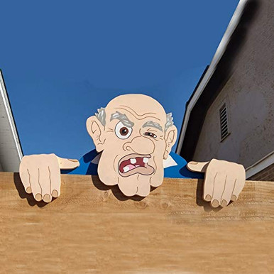 Boddenly Fence Peekers Decoration Garden Yard Art Nosy Old Man and Lady ...