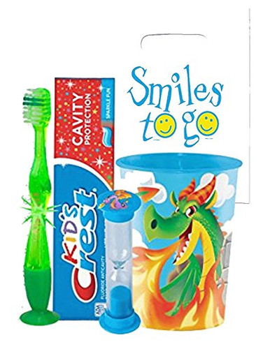 Fire Breathing Dragon Inspired 4pc Bright Smile Oral Hygiene Bundle ...