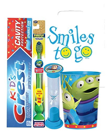 Toy Story Inspired 4pc Bright Smile Oral Hygiene Bundle Light Up ...