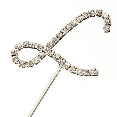 L Alphabet Letter Rhinestone Crystal Monogram Wedding Cake Topper ...