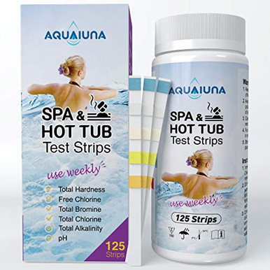 Aqualuna Test Strips for Hot Tub and Spa- 125 ct - Quick and Accurate ...