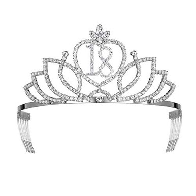 STONEJYA 18th Birthday Crowns Tiaras Princess Girls 18th Birthday Queen ...