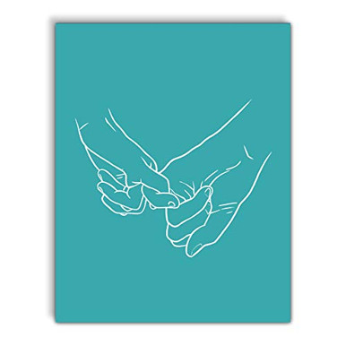 VintBo Pinky Promise Minimalist Modern Abstract Art Print Poster Line ...