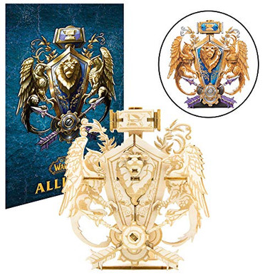 IncrediBuilds World of Warcraft Alliance Poster and 3D Wood Model Kit ...