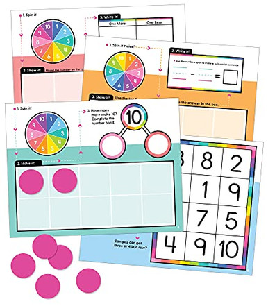 Edu-Clings Silicone Center Ten Frame Manipulative Grades K-1 Dry-Erase ...