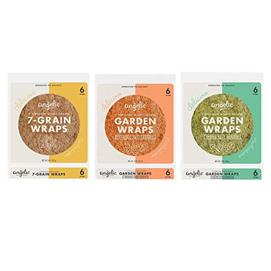 Angelic Bakehouse Wraps - Tortilla Variety Pack 7-Grain Spring Kale and ...