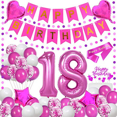 Rose RED 18TH Birthday Party Supplies Rose Red Theme Happy Birthday ...