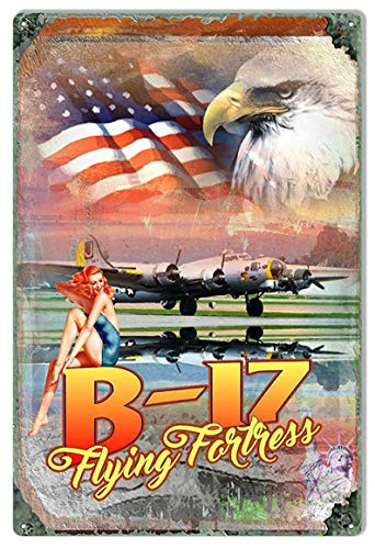 Pinup Girl Decor for Kitchen Airplane B-17 Pin Up Girl Metal Sign ...
