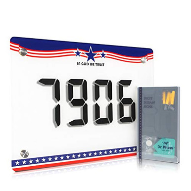 Dr.Phew Decorative Address Plaque with 4 inch NumbersPrecast House ...