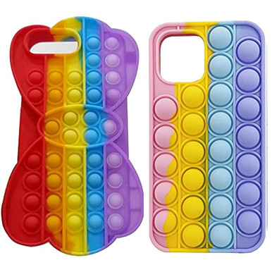 2pcs Pop It Phone Case iPhone 7 Fidget Toy Push Pop Bubble Sensory for ...