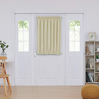 Deconovo Blackout Door Curtain - Dual Rod Pocket and Privacy Protection ...