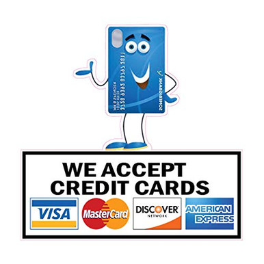 We Accept Credit Cards Concession Restaurant Food Truck Die-Cut Vinyl ...