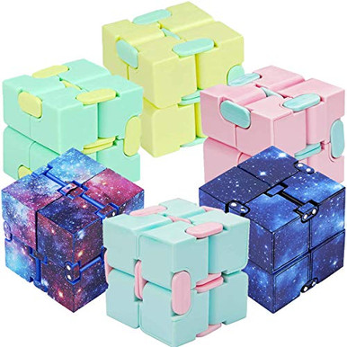 CGYJLNB 6 Pieces Infinity Cube Fidget Toy Mini Infinity Cube Desk Toy ...