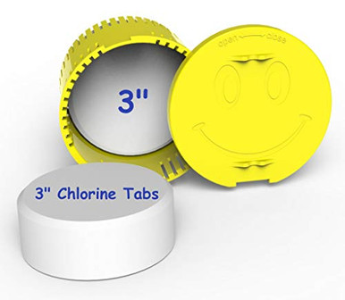 The SKIMMIE HAPPY TAB-Holds TWO 3" Chlorine Tabs- Safely Secure ...