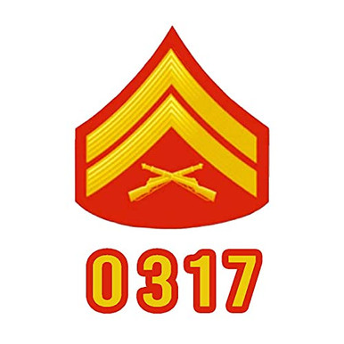 USMC 0317 Scout Sniper Marine Corps MOS Corporal Cpl E-4 Chevrons 5.5 ...
