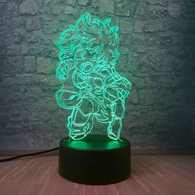 Deku Cartoon Night Light Anime My Hero Academia Acrylic Figure lamp ...