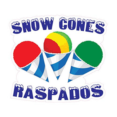 Snow Cones Raspados Concession Restaurant Food Truck Die-Cut Vinyl ...