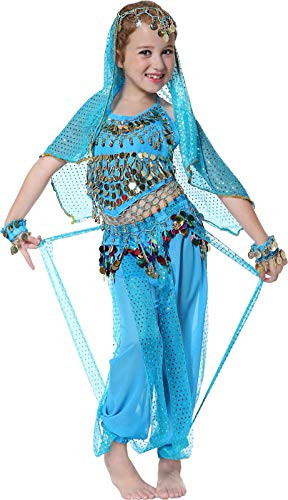 Belly Dancer Costumes for Girls Teen Genie Outfits 3T 4T 4 5 6 7 8 9 12 ...