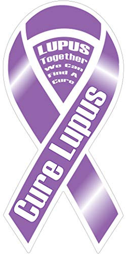Lupus Awareness Ribbon Vinyl Decal - Choose Size - -17" x 8.5 ...