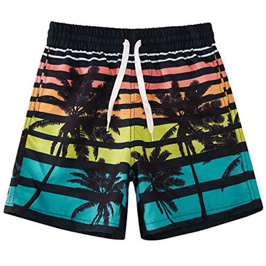 Cozople Teen Boys Swim Trunks Size 14-16 Swimsuit Novelty Palm Tree ...