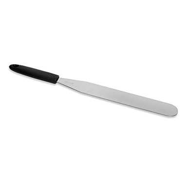 13" Straight Stainless Steel Offset Icing Spatula with Ergonomic Handle ...