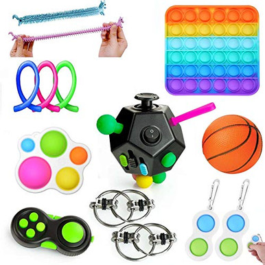 14 PCS Fidget Sensory Toy Pack Stress Relief Toys for Kids Adults ...