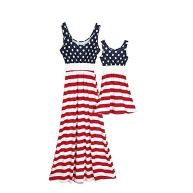 Mommy and Me Dresses Matching Set Casual Sundress Short Sleeve Boho ...