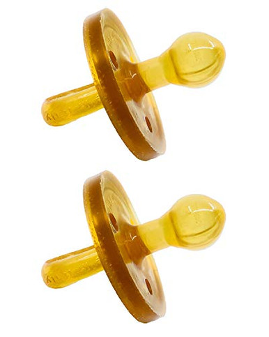 Simply Rubber Pacifiers - Rounded - Large -12 Months up- - Breastfed ...