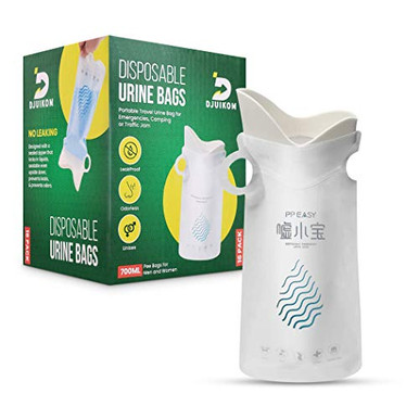 Djuikom Disposable Urinal Bags Pack of 16 Urine Bags Camping Pee Bags ...