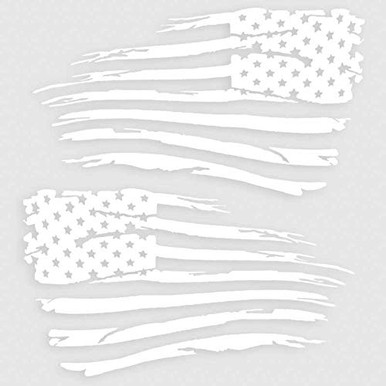Aftershock Decals 14 inch USA American Flag Decal Distressed Military ...
