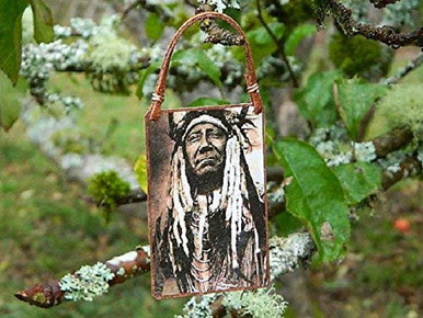 Ornament Native American Chief Two Moons - Warehousesoverstock