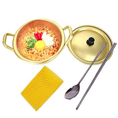 korean ramen noodle pot cooker plus stainless chopsticks spoon set plus ...