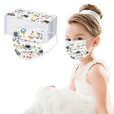 Kids Disposable Face Masks with Designs 50 Pcs Boys Girls Cute Paper ...