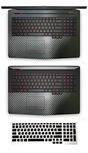 3in1 Full plus Half Wrist Palmrest Sticker plus Keyboard Cover for 17.3 ...
