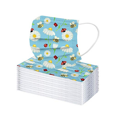 Honey Bee Face-Mask for Women Adult with Designs Bumble Bee Patterned ...
