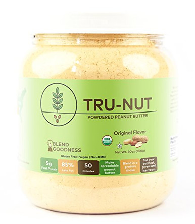 Tru-Nut Organic Powdered Peanut Butter (71 servings, 30oz jar) - Good ...