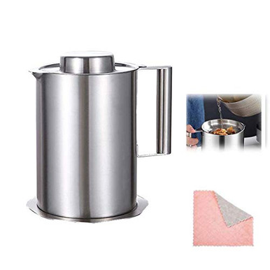 Stainless Steel Grease Strainer and Container for kitchen with fine ...