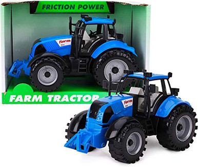 Toyland Friction Powered Farm Tractor with Opening Bonnet - Red Green ...