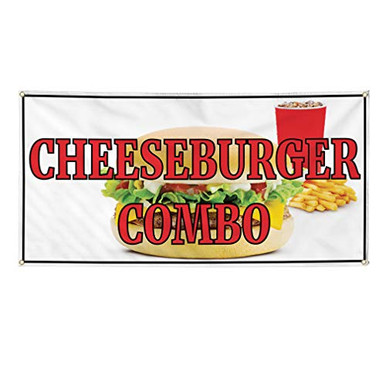 Vinyl Banner Multiple Sizes Cheeseburger Combo Advertising Printing B ...