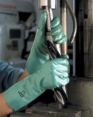 Ansell Size 9 Green Sol-Vex-R- 18" Unlined 22 mil Nitrile Glove With ...